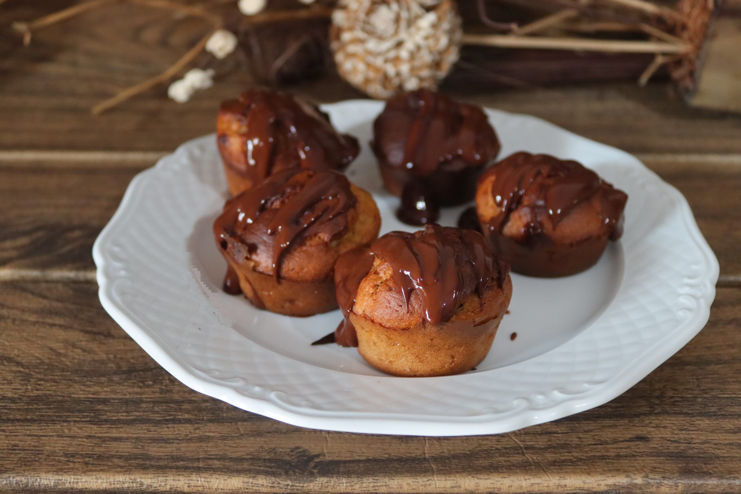 Muffins με γιαούρτι σοκολάτα & μπανάνα - Semina Recipes